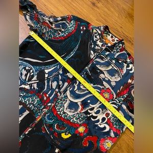 harari | Tops | Harari 0 Silk Shirt Cherry Blossom Beautiful Asian ...